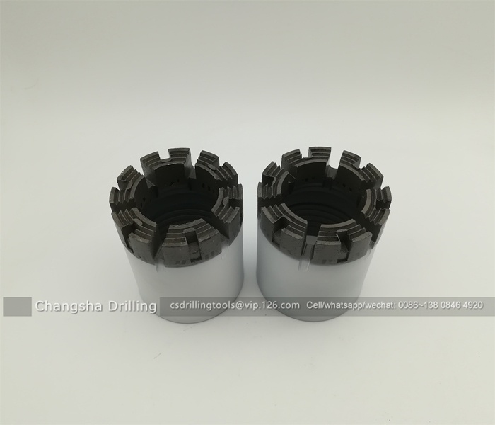 NQ Impregnated diamond bit turbo matrix