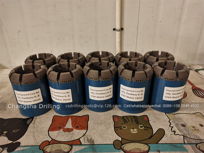 HQ Impregnated diamond bit Step matrix